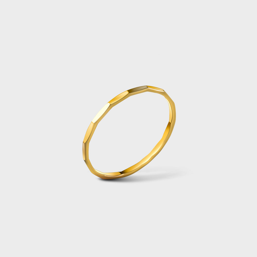 14k Gold Filled Hammered Band Ring – TOA